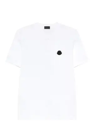 Moncler Vertical-logo Cotton T-shirt - White