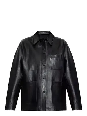 OFFICINE GÉNÉRALE Officine Generale Patch-Pocket Leather Jacket
