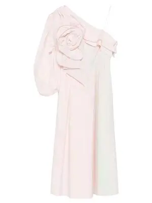 Dorothee Schumacher Asymmetric Poplin Midi Dress - Pink