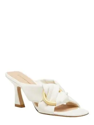 STUART WEITZMAN Cece Leather Slide Sandal - Cream