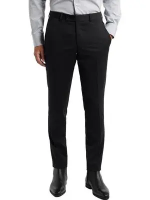 ALLSAINTS Ross Slim Fit Taper Leg Stretch Wool Pants - Black