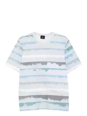 Paul Smith Drip Stripe-print T-shirt - Blue