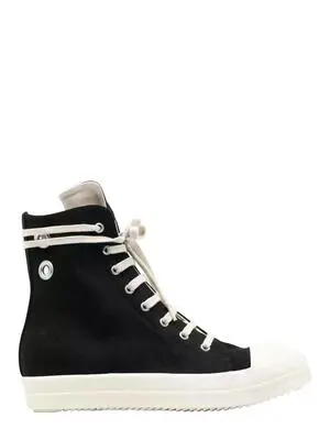 Rick Owens Eyelet-detail High-top Sneakers - Black