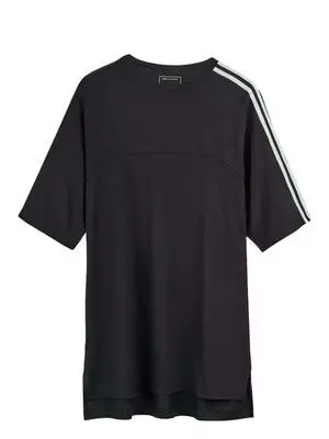 Y3 X Striped Cotton T-shirt - Black