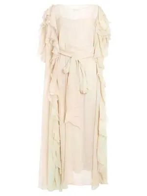 BARUNI Ruffled Slip Dress - Neutrals