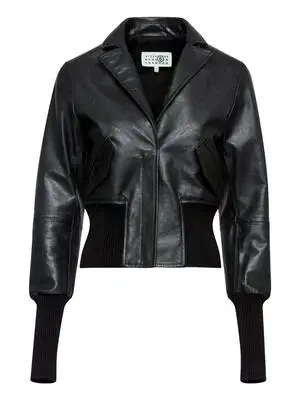 MAISON MARGIELA Leather Jacket - Black
