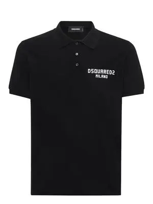 Dsquared2 Logo-print Polo Shirt - Black