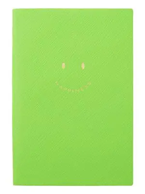 Smythson Chelsea Leather Happiness Notebook - Green