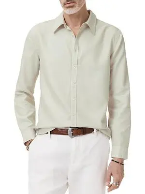 John Varvatos Martin Button Shirt - Smoked Pearl Gray