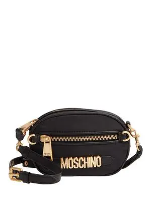 Moschino Leather Crossbody Bag - Fantasy Print Black