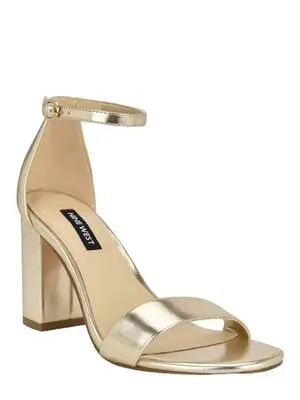 Nine West Ankle Strap Sandal - Gold