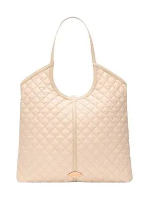 Mz Wallace Large Astor Quilted Hobo Bag - Sand