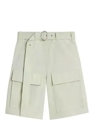 JIL SANDER Belted Knee-length Shorts - Green