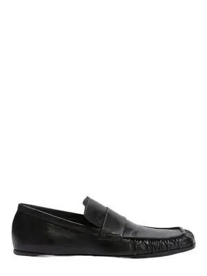 JIL SANDER Leather Loafers - Black