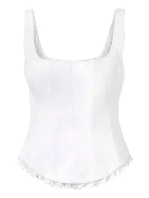 ALEJANDRA ALONSO ROJAS Alejandra Alonso Rojas Broderie-Trim Corset Top