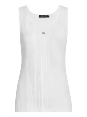 Dolce & Gabbana Logo Tank Top - White