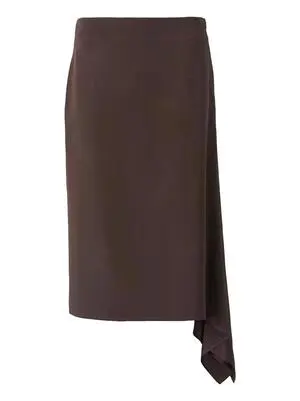 Peserico Draped Midi Skirt - Brown