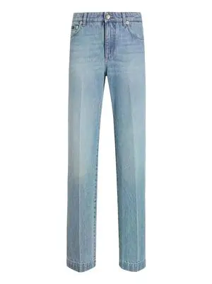 Dolce & Gabbana Pressed-crease Jeans - Blue