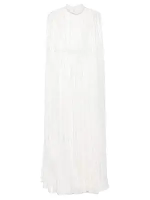 ANA RADU Pleated Gown - White