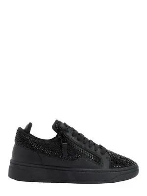 GIUSEPPE ZANOTTI Gz94 Rhinestone-embellished Sneakers - Black