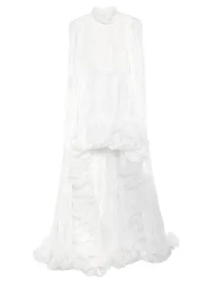 ANA RADU Plissé Gown - White