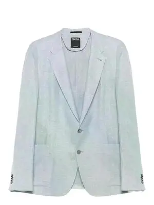 Zegna Slub-texture Blazer - Blue