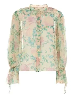 CHLOÉ Sheer Printed Blouse