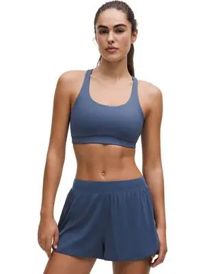 Lululemon Energy Bra Medium Support, B-d Cups Blue Twill