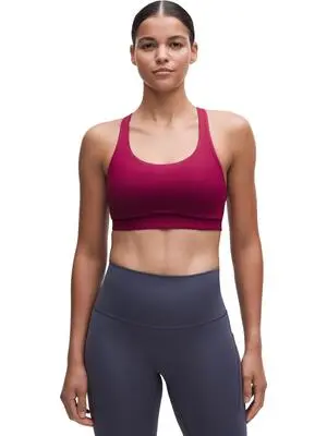 Lululemon Energy Bra Medium Support, B-d Cups - Raspberry Rave