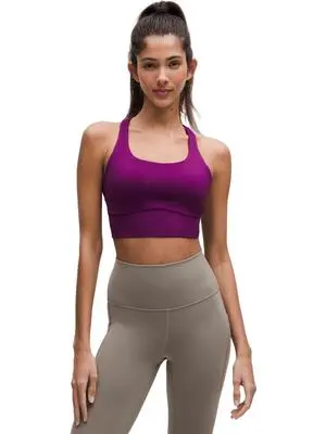 Lululemon Energy Longline Bra Medium Support, B-d Cups Chilled Grape
