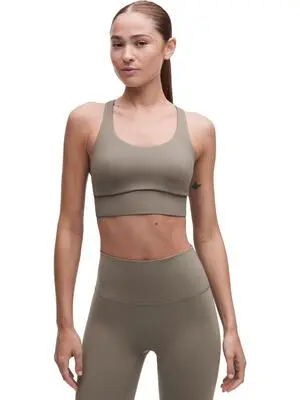 Lululemon Energy Longline Bra Medium Support, B-d Cups - Cypress Forest