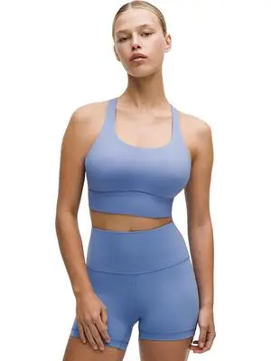 Lululemon Energy Longline Bra Medium Support, B-d Cups Prep Blue