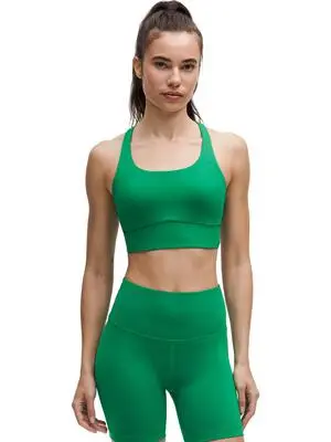 Lululemon Energy Longline Bra Medium Support, B-d Cups Raceway Green