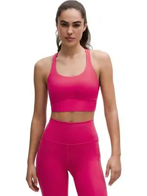 Lululemon Energy Longline Bra Medium Support, B-d Cups Raspberry Coulis