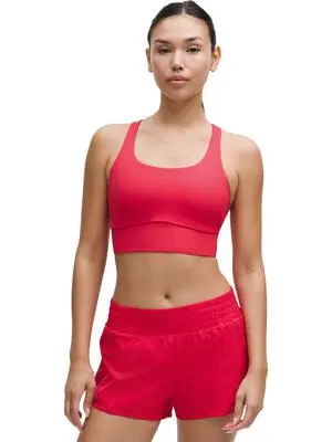 Lululemon Energy Longline Bra Medium Support, B-d Cups Red Glow