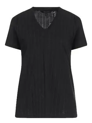 Armani Exchange T-shirt In Polyester And Cotton - Black