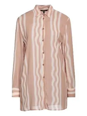 Armani Exchange Shirt In Light Brown Viscose - Beige