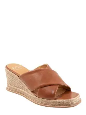 Eos Zelie Platform Wedge Sandals - Brandy