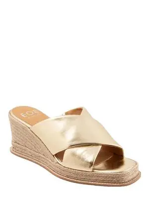 Eos Zelie Platform Wedge Sandals - Champagne