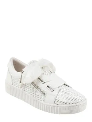 Eos Jovi Perforated Leather Sneaker - White
