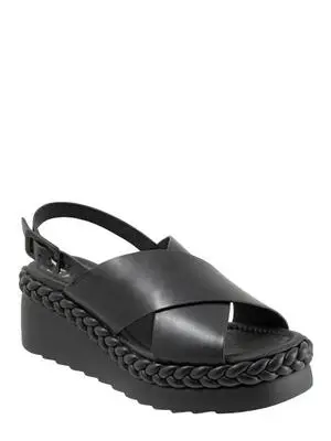 Eos Melia Platform Wedge Sandals - Black