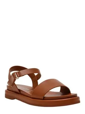 Anne Klein Elani Ankle Strap Sandals - Cognac