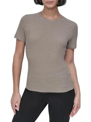 Dkny DKNY Textured T-Shirt Utility Grey