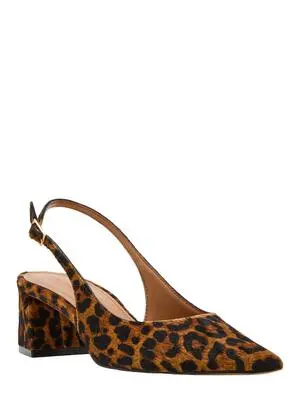 Steve Madden Steve Madden Robyn Pointed Toe Slingback Pumps Leopard