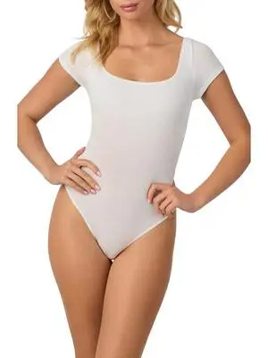 ON GOSSAMER Cabana Rib Bodysuit - White