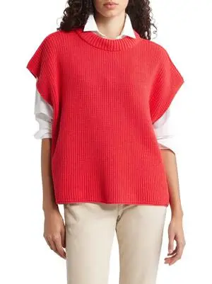 Frank & Eileen Montecito Cotton Sweater Vest - Rose