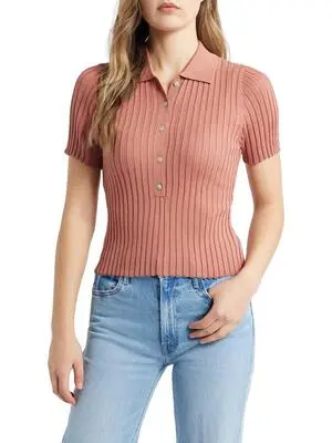 525 America 525 Maya Rib Polo - Rose