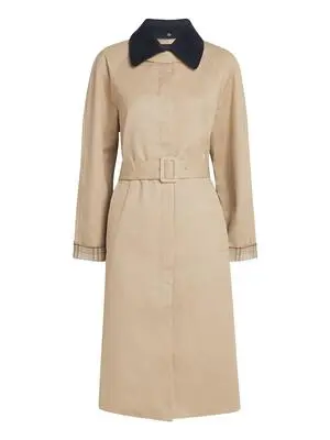 Maje Cotton Belted Trench Coat Beige