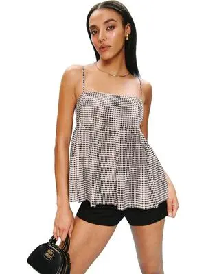 REFORMATION Cici Sleeveless Top - Black