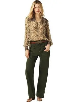 Ba&sh Ba&sh Fima Straight-Leg Pants Green